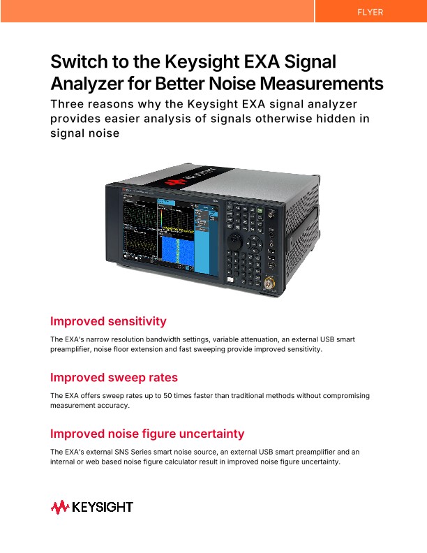 Switch to the Keysight EXA Signal Analyzer for Better Noise Measurements - Migration Guide PDF ...